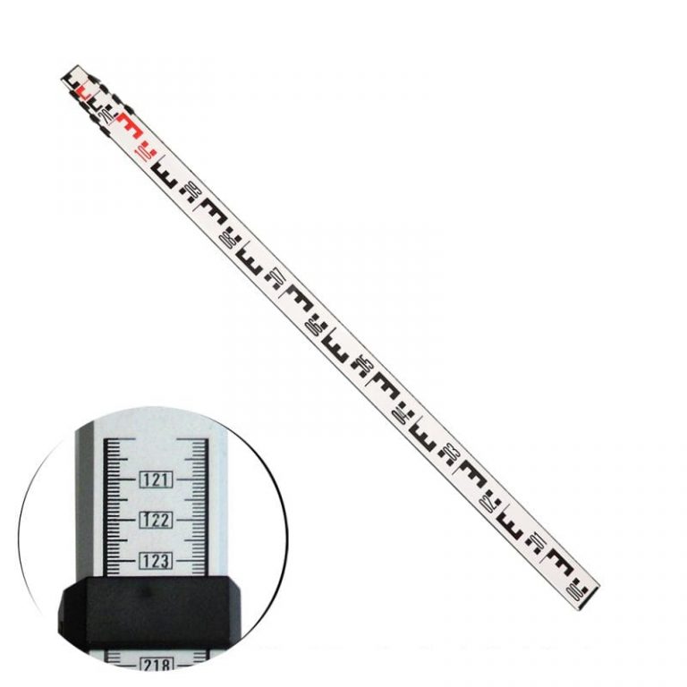 5M 5 Sections Aluminium Staff Staves for Dumpy Level Laser Level