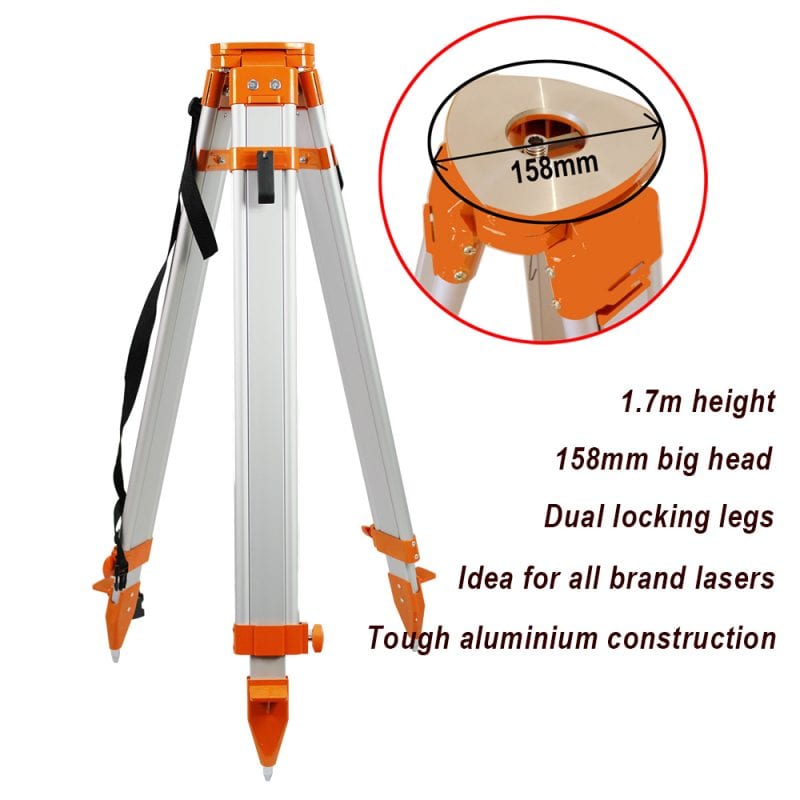 158D Dual Lock Tripod for Laser level Dumpy Level Theodolites - Maxiline