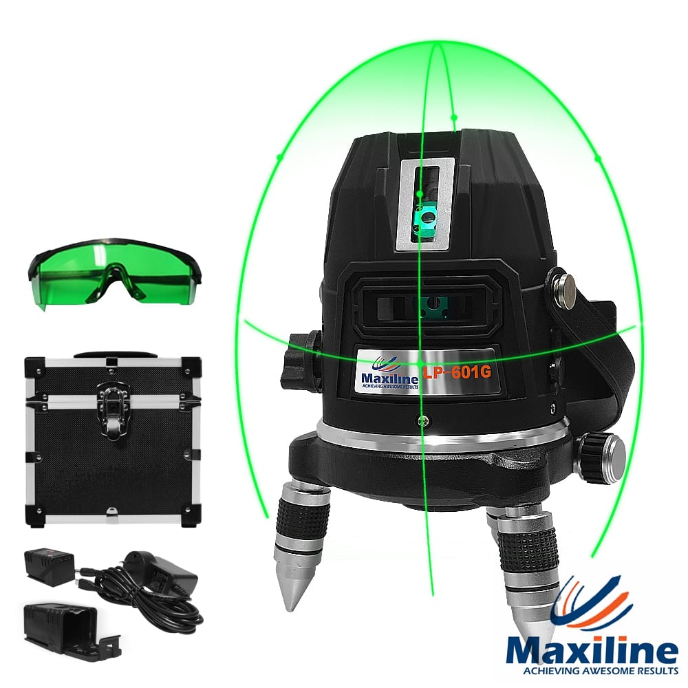 New Maxiline LP601G 4V1H Green Beam Self Leveling Cross Line Laser Level