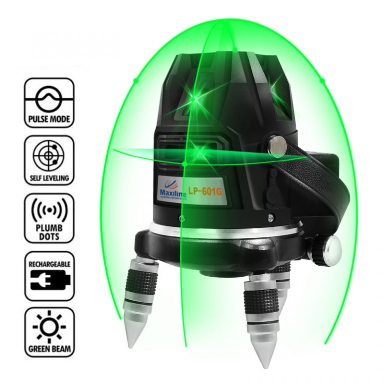 New Maxiline LP601G 4V1H Green Beam Self Leveling Cross Line Laser Level