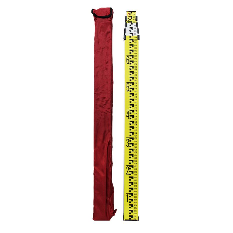 4M 6 Sections Aluminum Staff Staves for Dumpy Level Laser Level