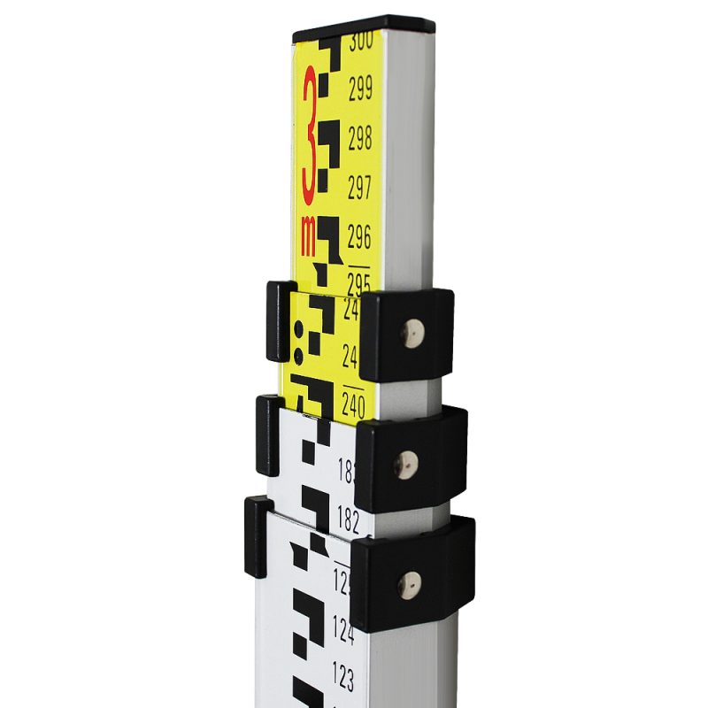 4M 6 Sections Aluminum Staff Staves for Dumpy Level Laser Level